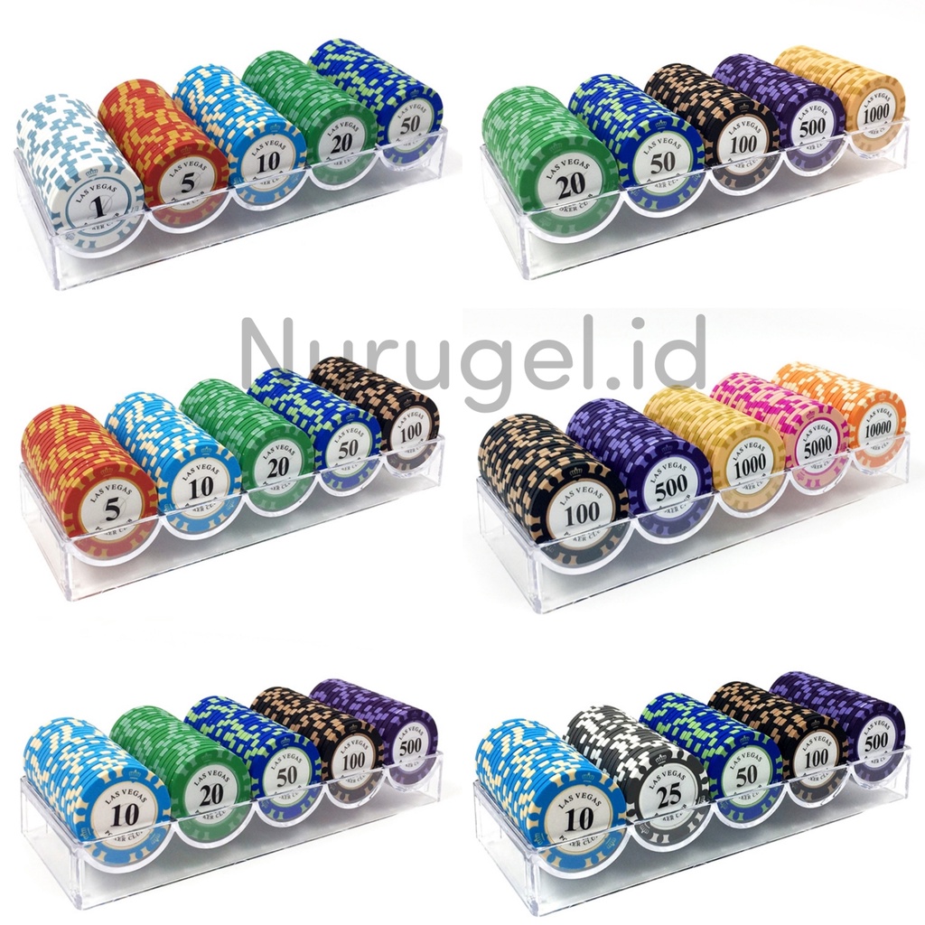 Jual Poker Chip Set 100 pcs with Acrylic Box | Shopee Indonesia