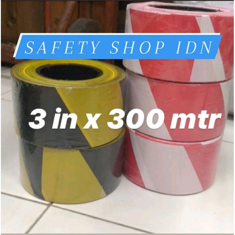 Jual Police line / garis polisi / merah putih / hitam kuning 3 inch x ...