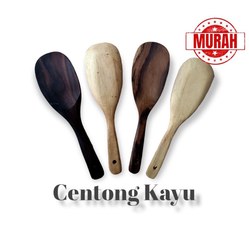 Jual Centong nasi / Entong nasi / Sendok nasi kayu | Shopee Indonesia