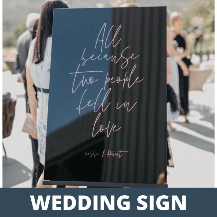 Jual Backdrop Acrylic Wedding Welcome Sign Akrilik 40X60 Hitam 2Mm ...