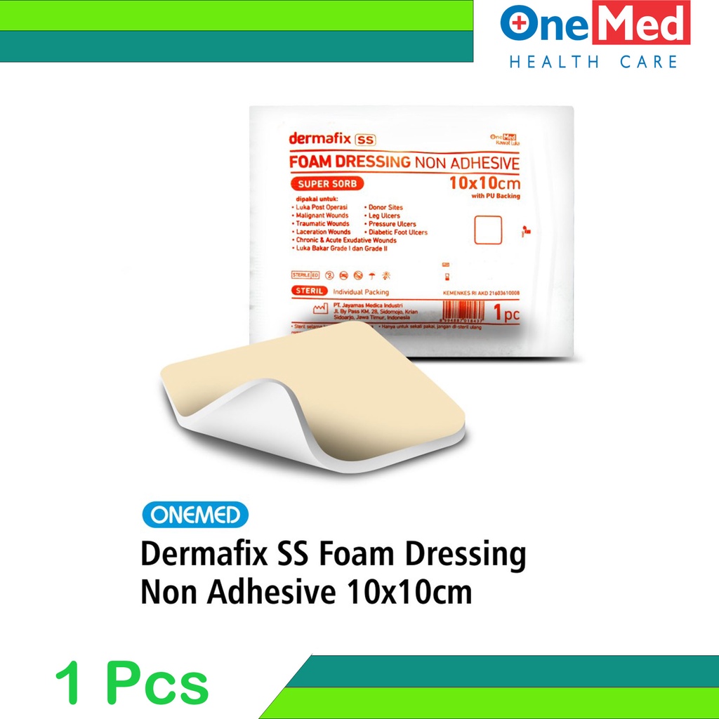 Jual Dermafix SS Foam Dressing 10 x 10cm OneMed 1 Pcs | Shopee Indonesia