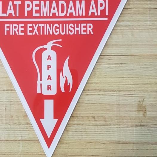 Jual AKRILIK APAR SEGITIGA 20X20CM RAMBU K3 SIGN LABEL PEMADAM ACRYLIC ...