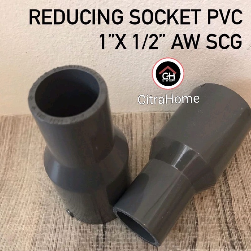 Jual Reducing Socket/ Verlop Sok PVC 1”x1/2” AW SCG | Shopee Indonesia