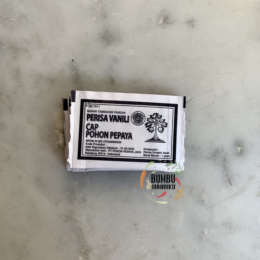 Jual Perisa Vanilli / Vanilla Bubuk Sachet / Vanilla Powder Sachet cap ...