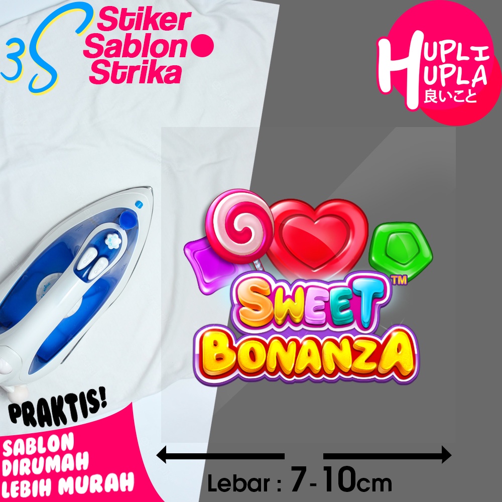 Jual Stiker Sablon Setrika Sweet Bonanza Pragmatic Play Sticker Emblem ...