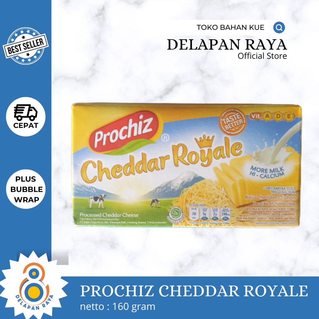 Jual PROCHIZ CHEDDAR ROYALE 160GR - 8Raya | Shopee Indonesia