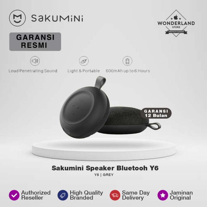 Jual Sakumini Y6 Speaker Bluetooth Portable Mini Pocket Wireless Round ...