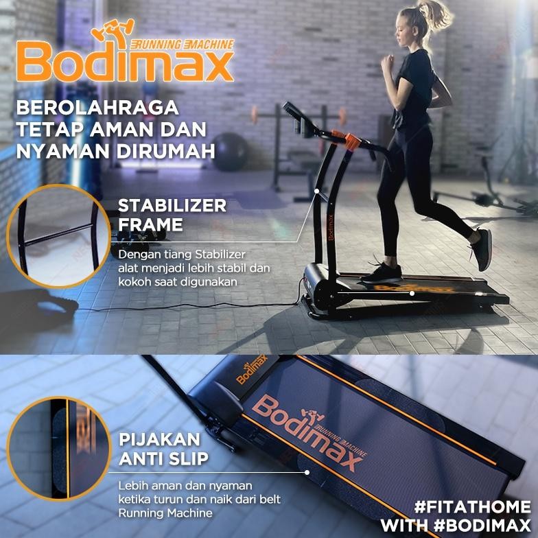 Jual BODIMAX NEW RUNNING MACHINE - Treadmill Elektrik Original | Shopee ...