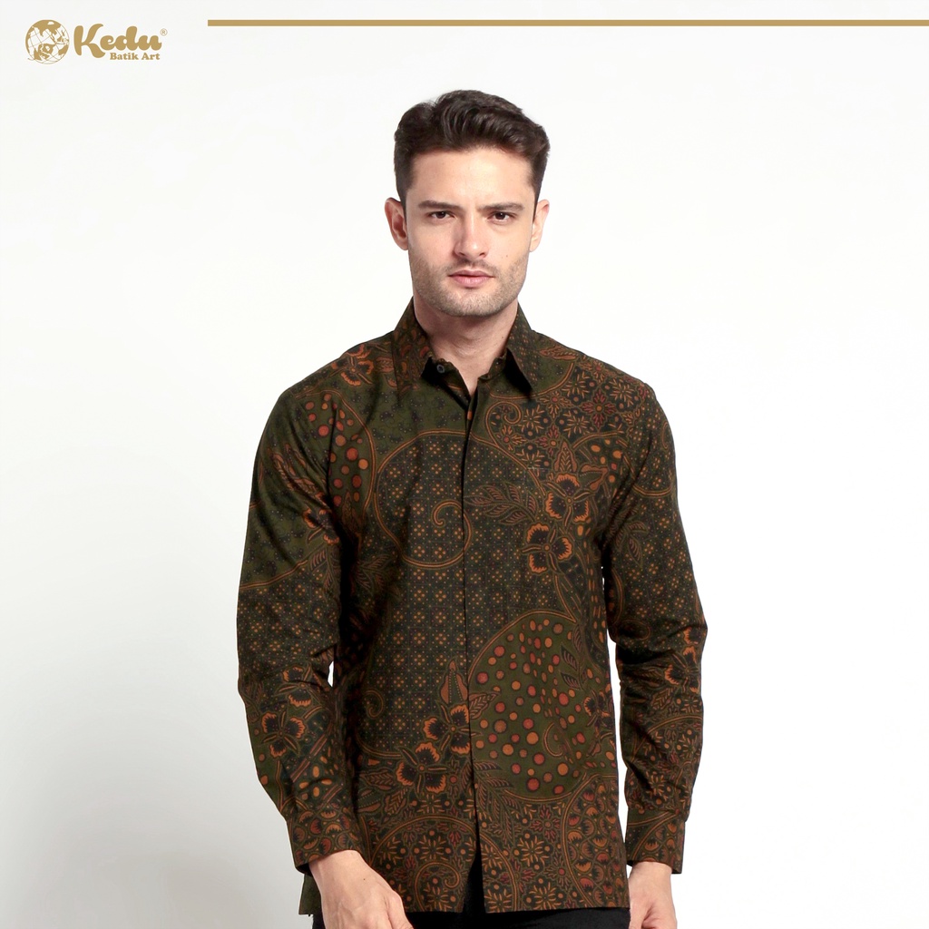 Jual Kemeja Batik Katun Lengan Panjang Kotak Jalu Toska Batik Pria ...
