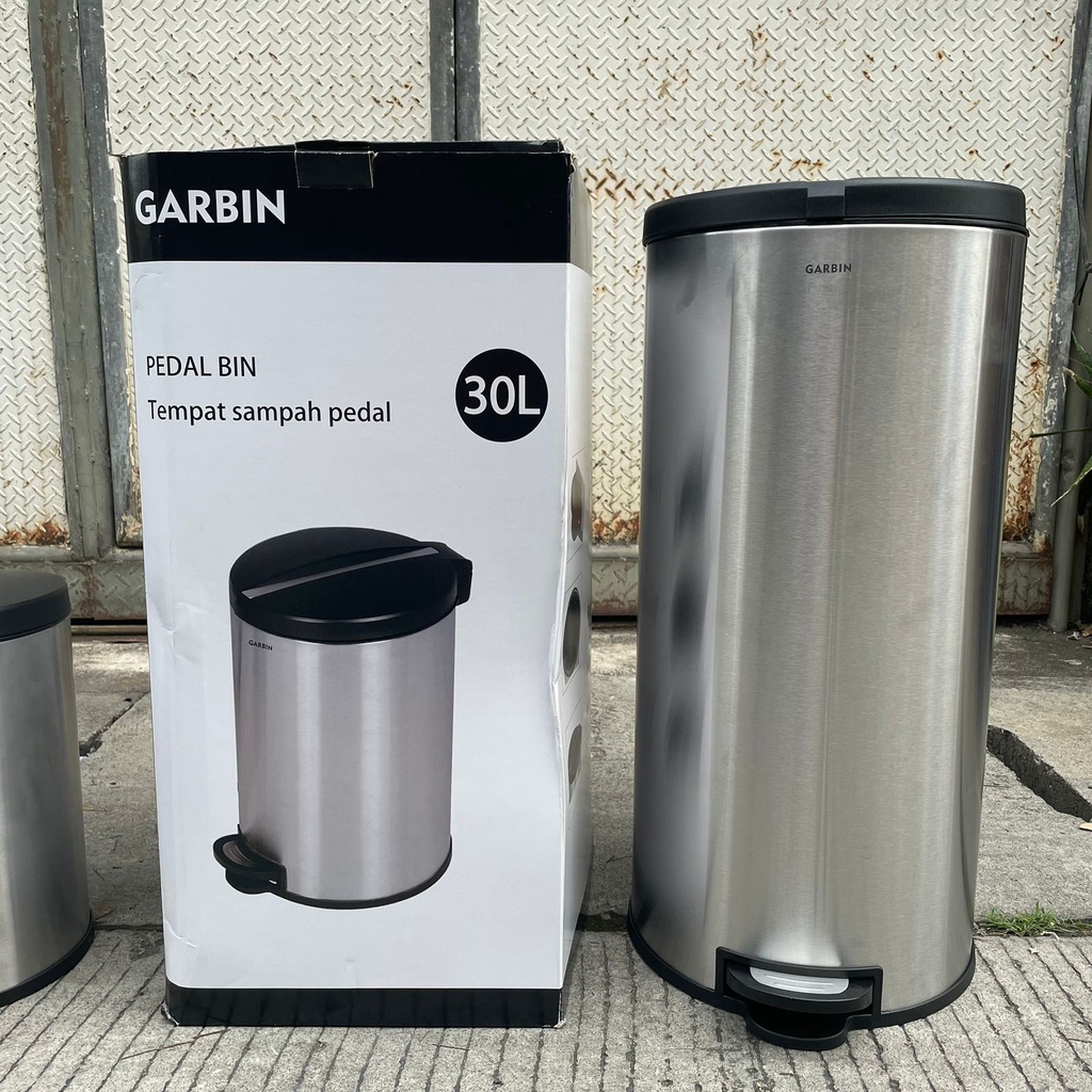 Jual GARBIN - Tempat Sampah Injak Pedal Stainless 5L 7L 12L 30L Dustbin Kick Tong Sampah ...