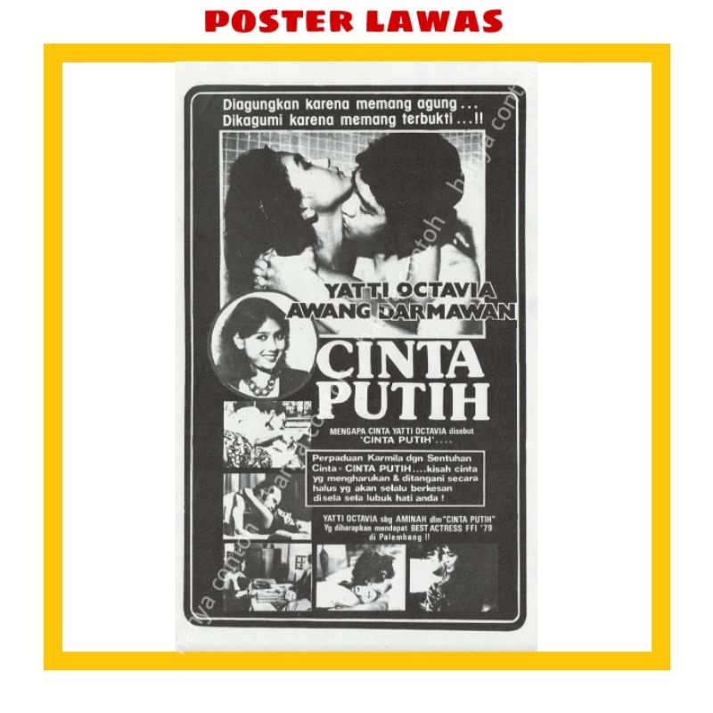 Jual poster film lawas cinta putih - poster lawas - poster film ...