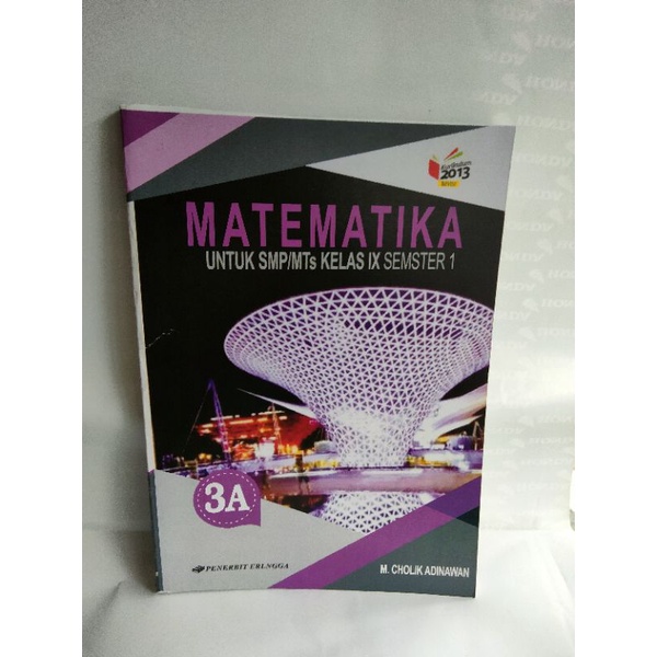 Jual BUKU MATEMATIKA 3A SMP/MTS KELAS 3/9 ERLANGGA | Shopee Indonesia