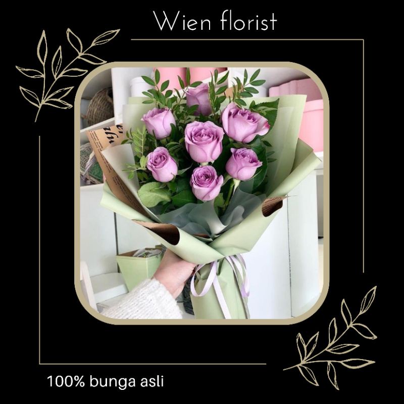 Jual BUKET BUNGA MAWAR UNGGU | Shopee Indonesia