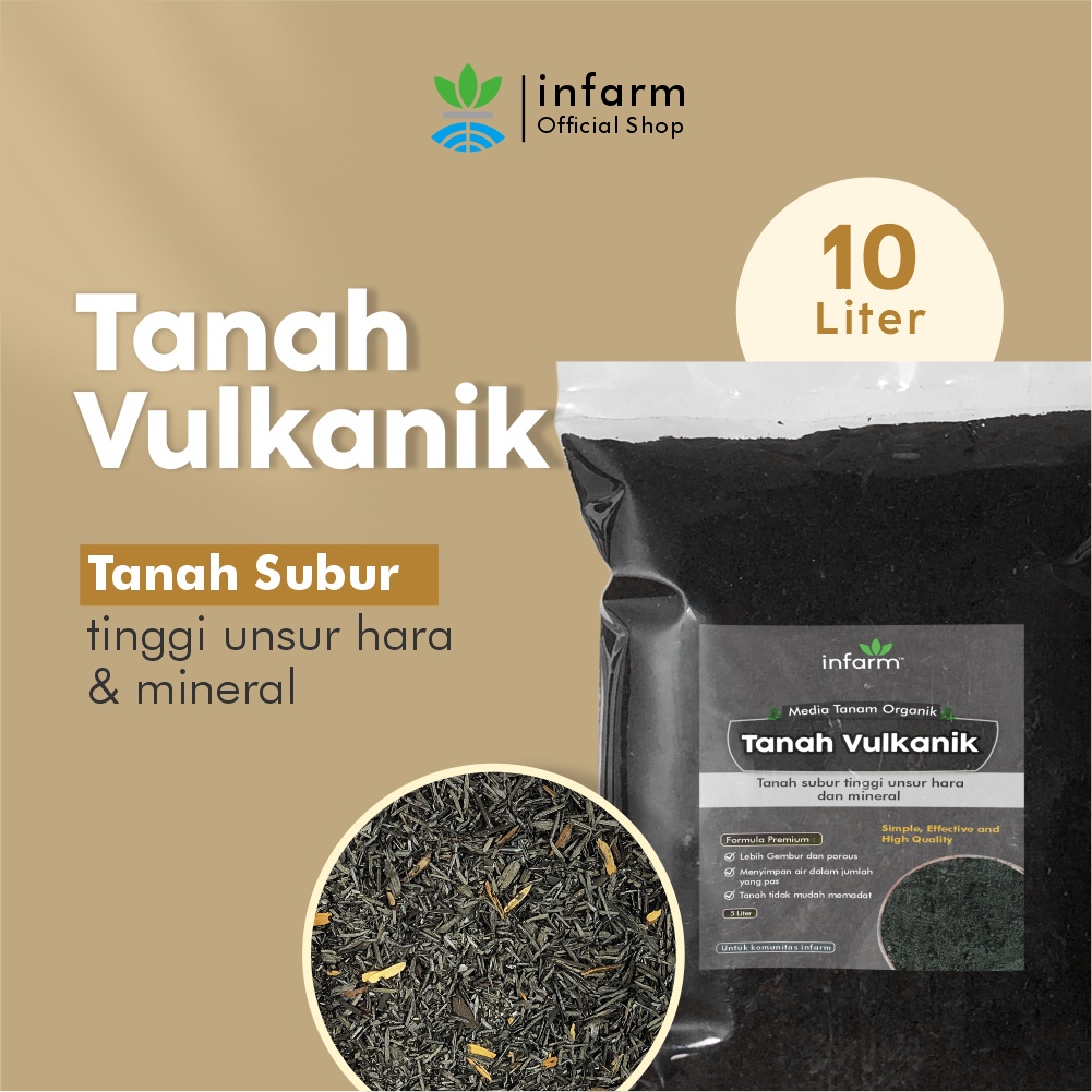 Jual INFARM - Media Tanam Tanah Vulkanik Subur 10L, Tanah Vulkanik 10 ...
