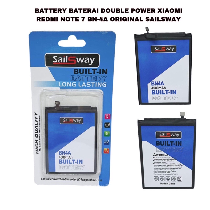 Jual BATTERY BATERAI DOUBLE POWER XIAOMI REDMI NOTE 7 BN4A ORI SAILSWAY ...