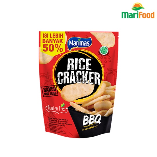 Jual Marimas Rice Crackers BBQ Extra 50% | Shopee Indonesia