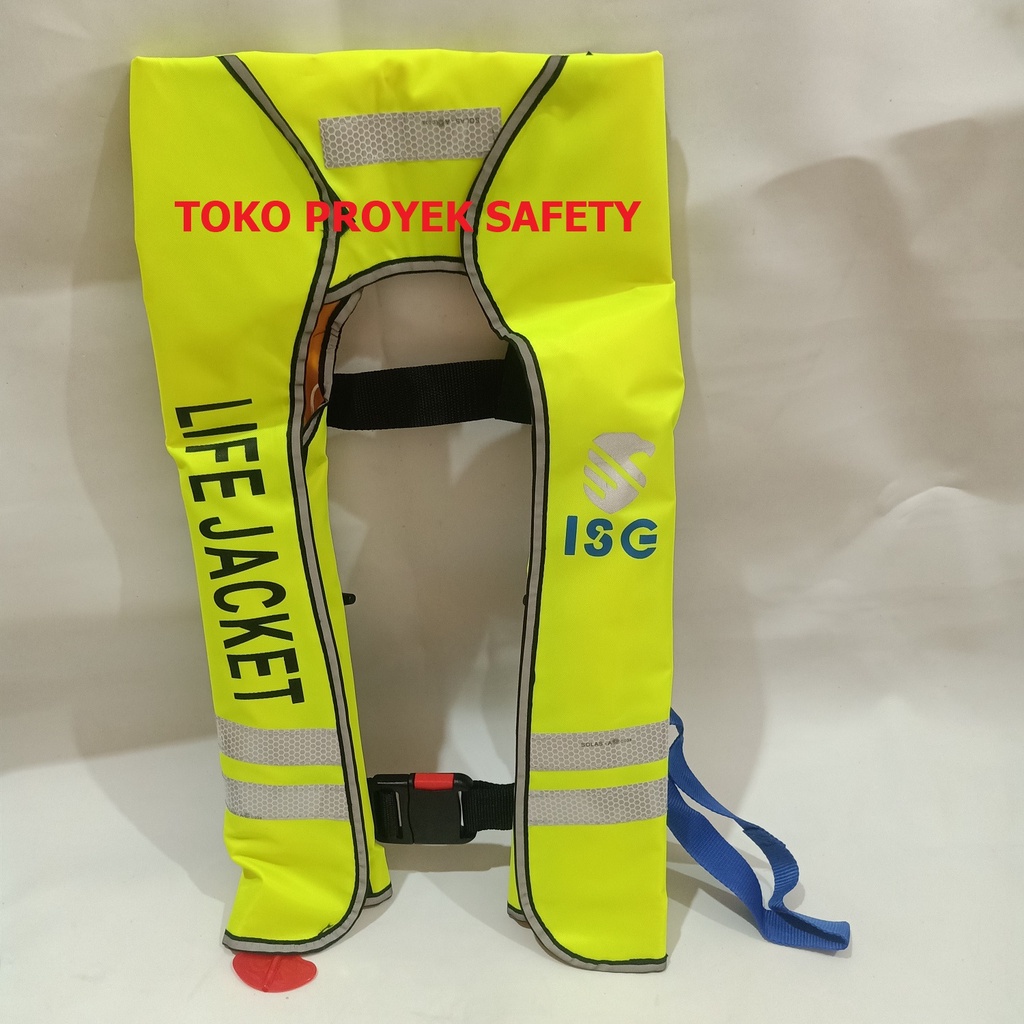 Jual LIFE JACKET OTOMATIS ISG / PELAMPUNG MERAH ALAT SAFETY LAUT | Shopee Indonesia