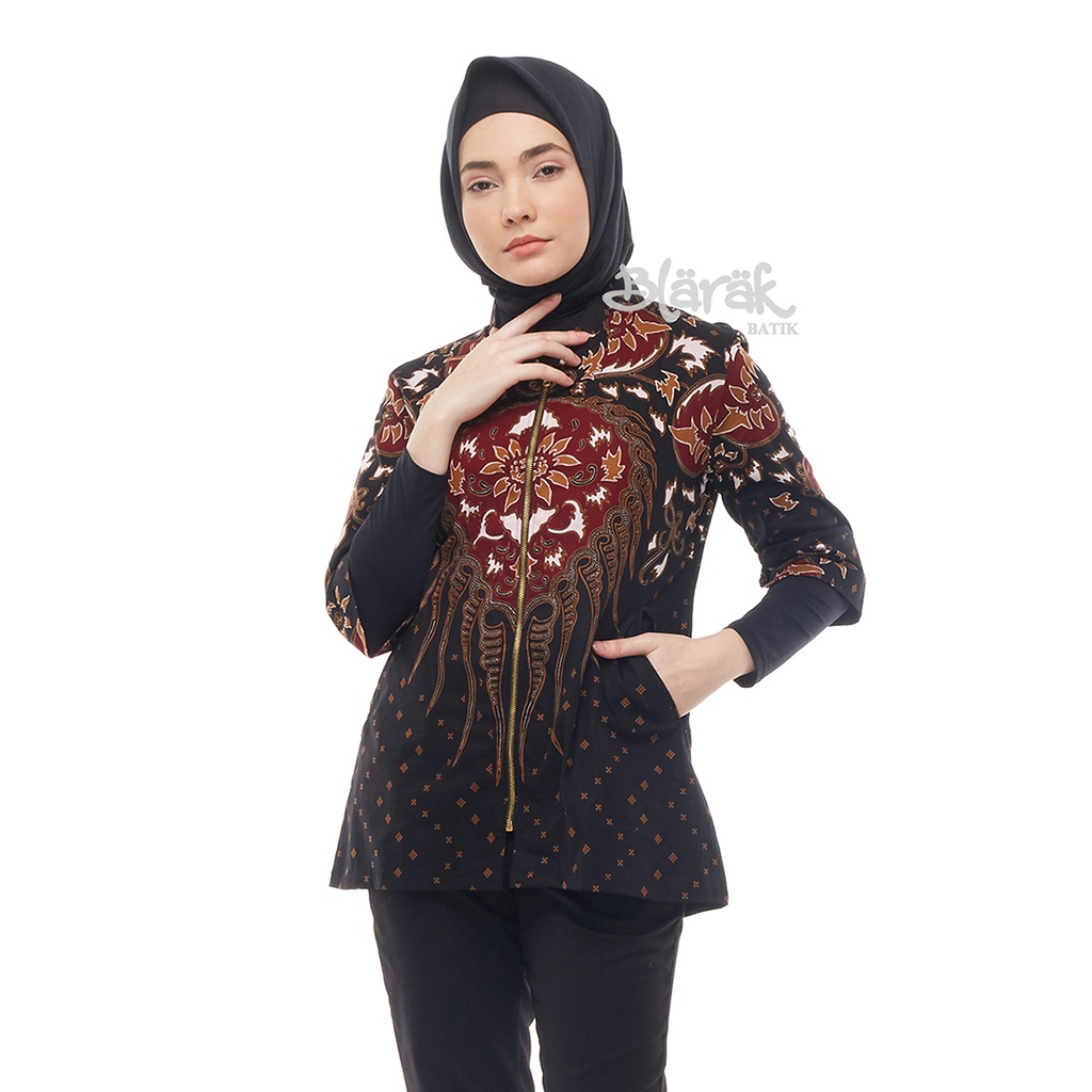 Jual BLARAK - Blouse Resleting Seno Menggah Size L | Shopee Indonesia