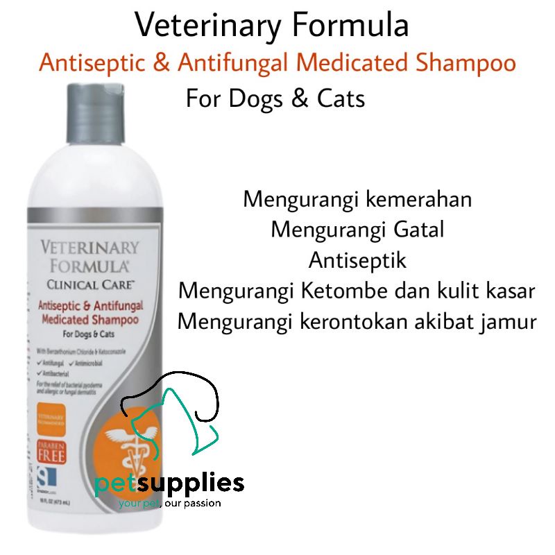Jual Shampoo Jamur Dog Cat Veterinary Formula Antiseptic Antifungal ...