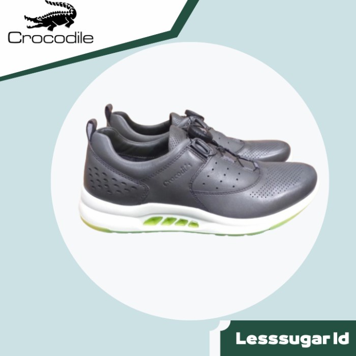 Jual Sepatu CROCODILE Original Kulit Asli Model Fitgo Warna Greu CR ...