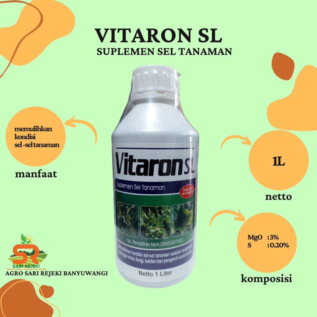 Jual VITARON SL 1L SUPLEMEN SEL TANAMAN/PUPUK DAUN CAIR | Shopee Indonesia