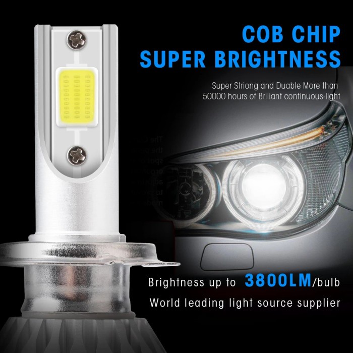 Jual Lampu LED Depan Utama Headlamp Headlight C6 H4 HI LO Putih Mobil 2 Pcs | Shopee Indonesia