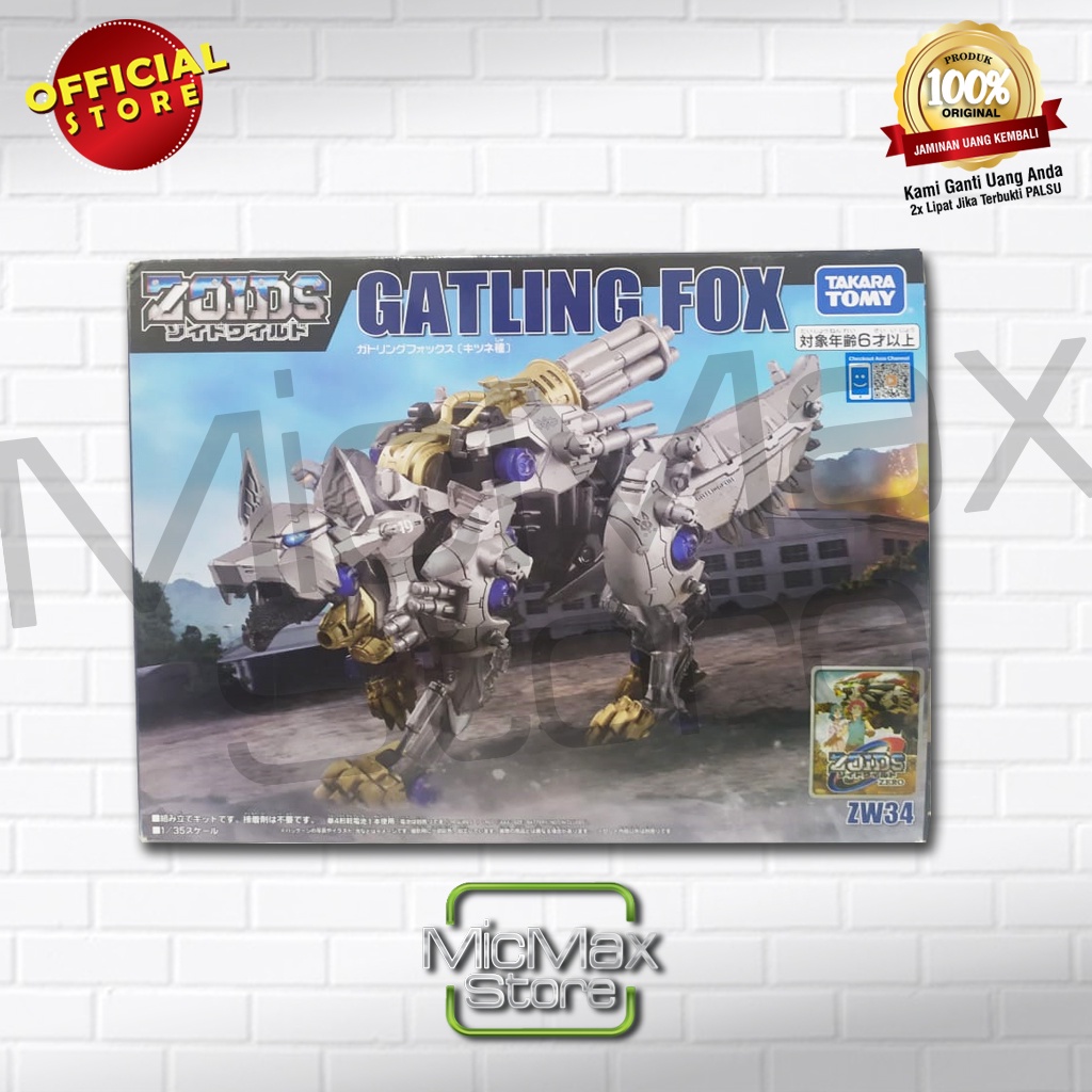 Jual Takara Tomy ZOIDS Wild ZW34 Gatling Fox Motorized Model Kit ...