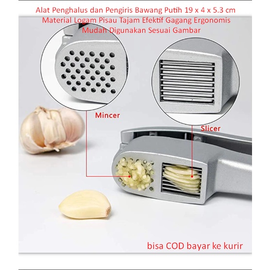 Jual Alat Penghalus dan Pengiris Bawang Putih 19 x 4 x 5.3 cm Material ...