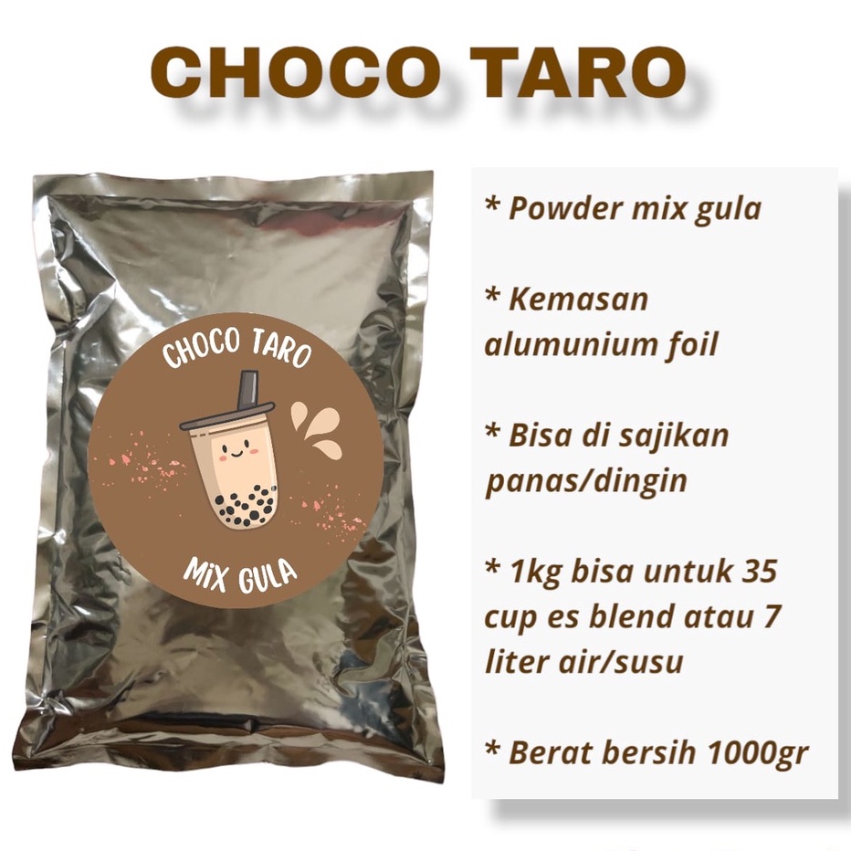 Jual BUBUK MINUMAN BOBA / SERBUK MINUMAN / POWDER DRINK RASA CHOCO TARO ...