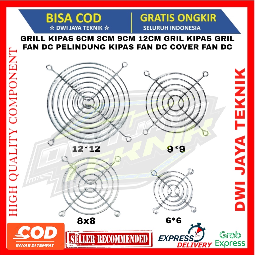 Jual GRILL KIPAS 6CM 8CM 9CM 12CM GRIL KIPAS GRIL FAN DC PELINDUNG ...