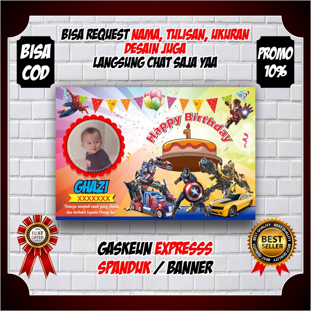 Jual spanduk banner pesta spanduk ulang tahun backdroup ulang tahun ...