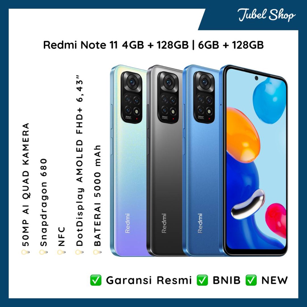 Jual Xiaomi Redmi Note 11 6GB + 128GB Garansi Resmi IND | Shopee Indonesia
