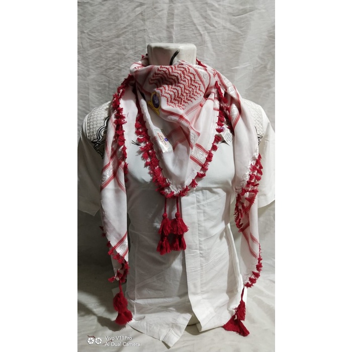 Jual Sorban sorban almas arafat metah/sorban arafat merah putih(G7B5 ...