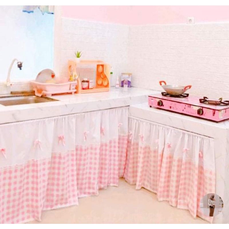 Jual Gorden kolong dapur Shabby minimalis | Shopee Indonesia