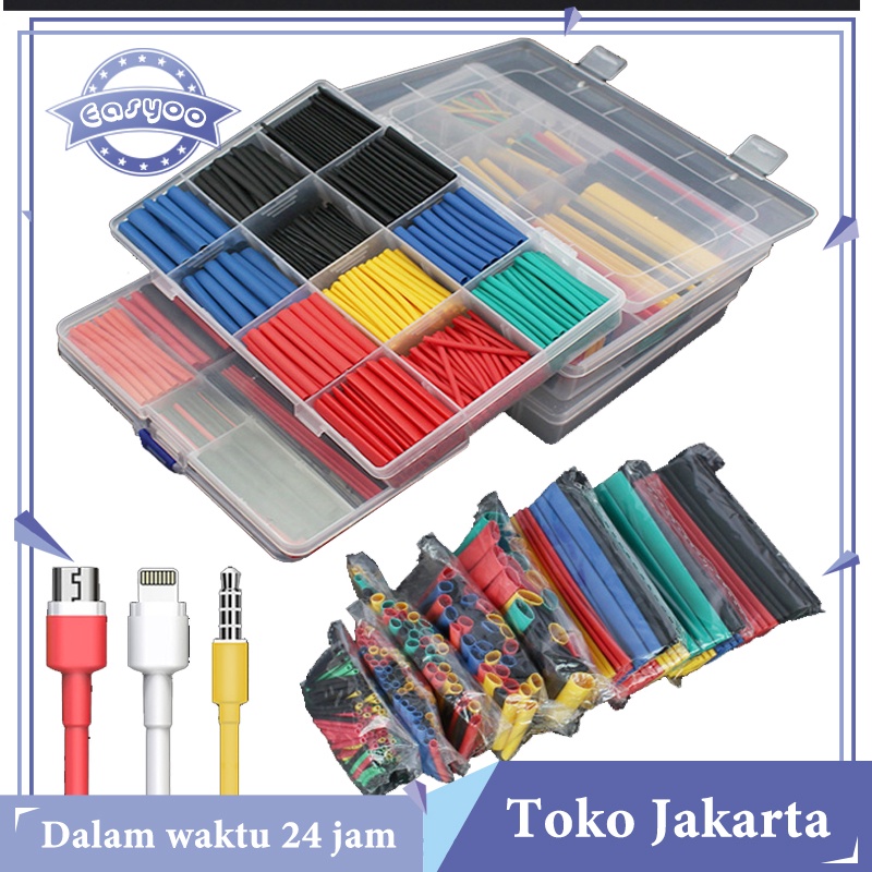 Jual 164pcs-780pcs Isolasi Bakar Kabel Listrik Heat Shrink Tube Selang ...