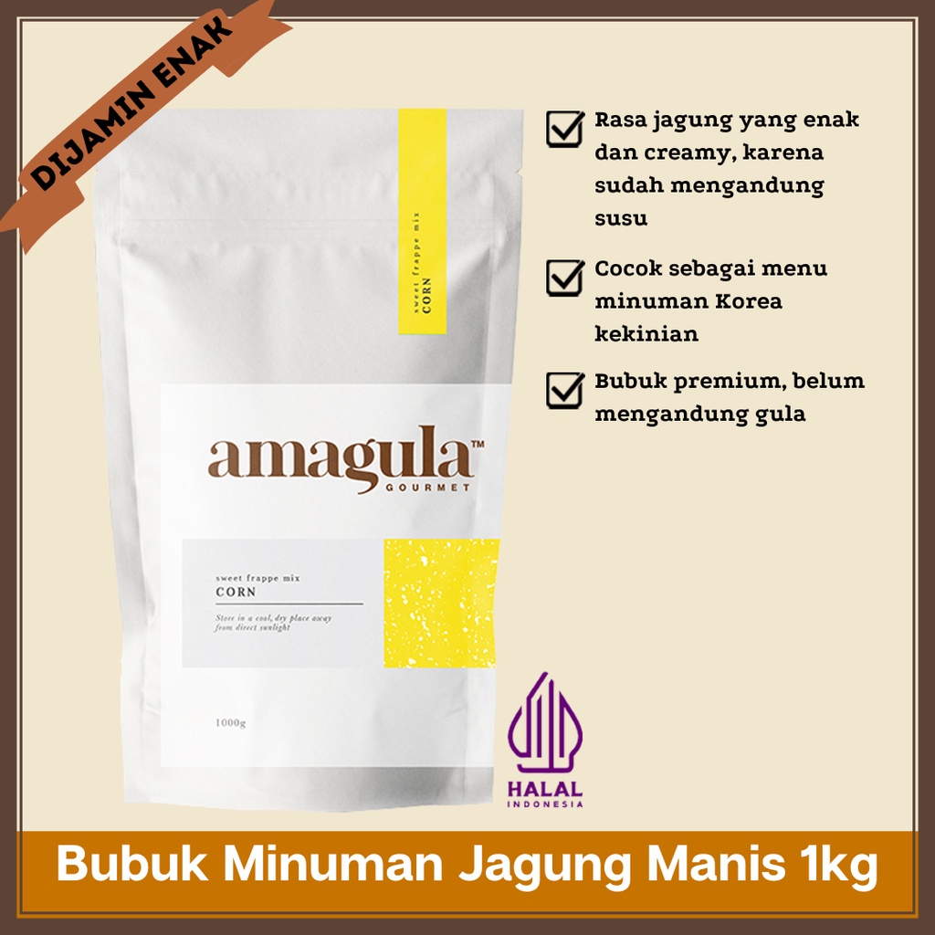 Jual BUBUK MINUMAN PREMIUM RASA JAGUNG KOREA 1000g - AMAGULA – CORN ...