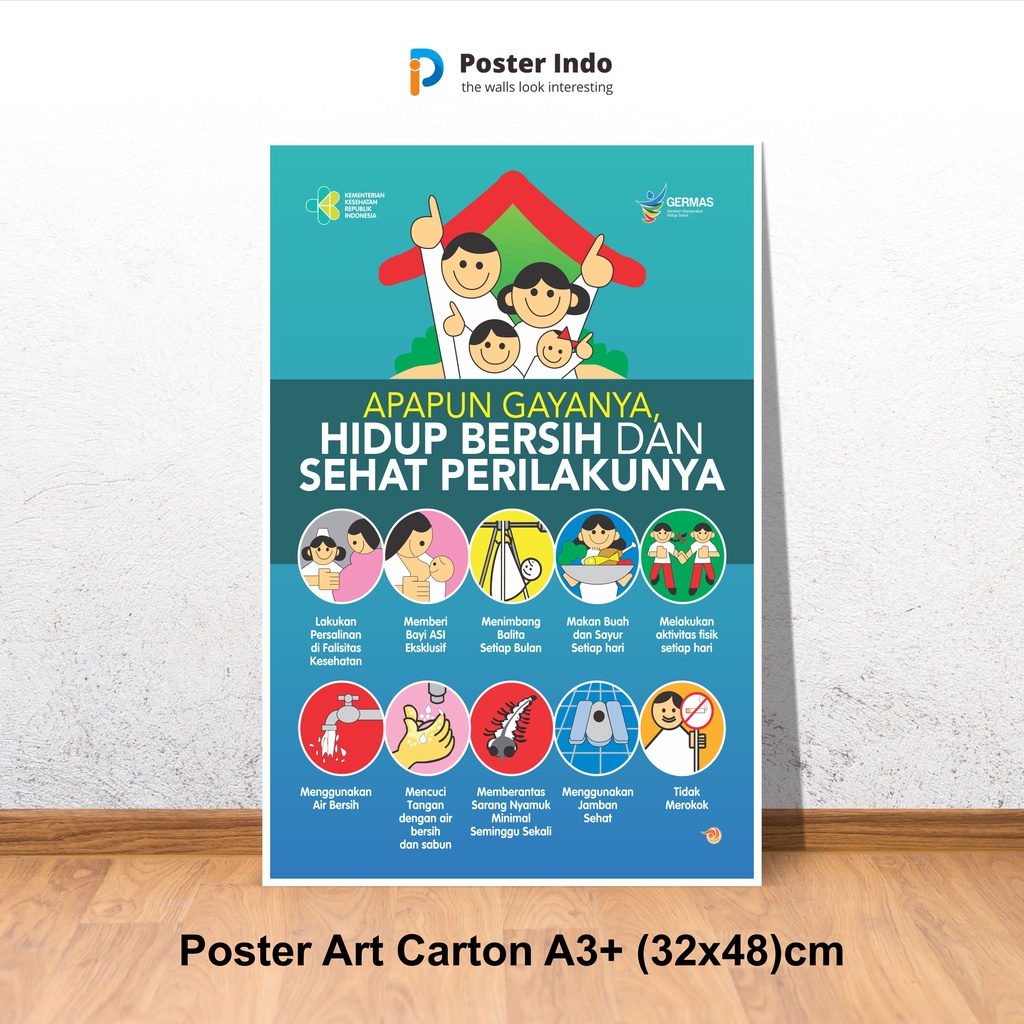 Jual Poster hidup bersih dan sehat | Shopee Indonesia