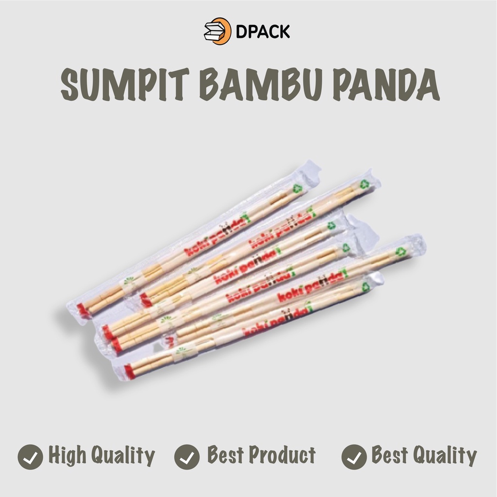 Jual Sumpit Bambu KOKI PANDA + Tusuk Gigi Isi 50 Pasang / Sumpit Sukawa ...