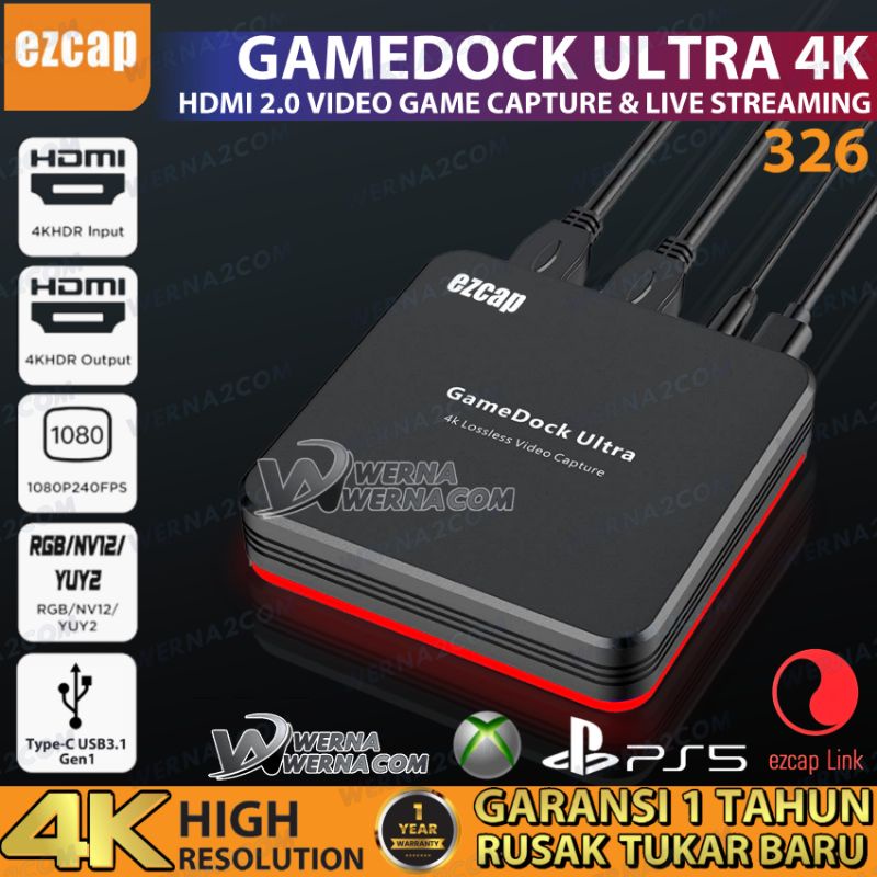 Jual Ezcap 326 GameDock Ultra 4K HDMI Game Capture Live Streaming ...