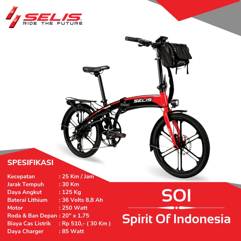 Jual Sepeda listrik Selis SOI ( Spirit Of Indonesia ) | Shopee Indonesia