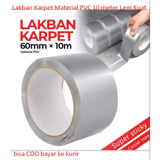 Jual Lakban Karpet Material PVC 10 meter Lem Kuat Sesuai Gambar ...