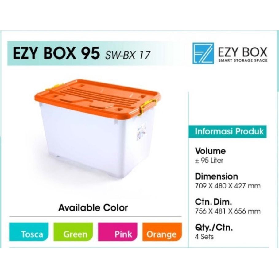 Jual Container Box - Ezy Box 95 Liter - Box Penyimpanan - Box Container ...