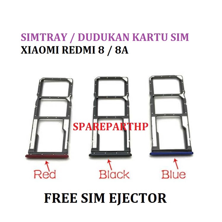 Jual XIAOMI REDMI 8 / 8A SIM TRAY DUDUKAN KARTU SIM TATAKAN KARTU BONUS ...