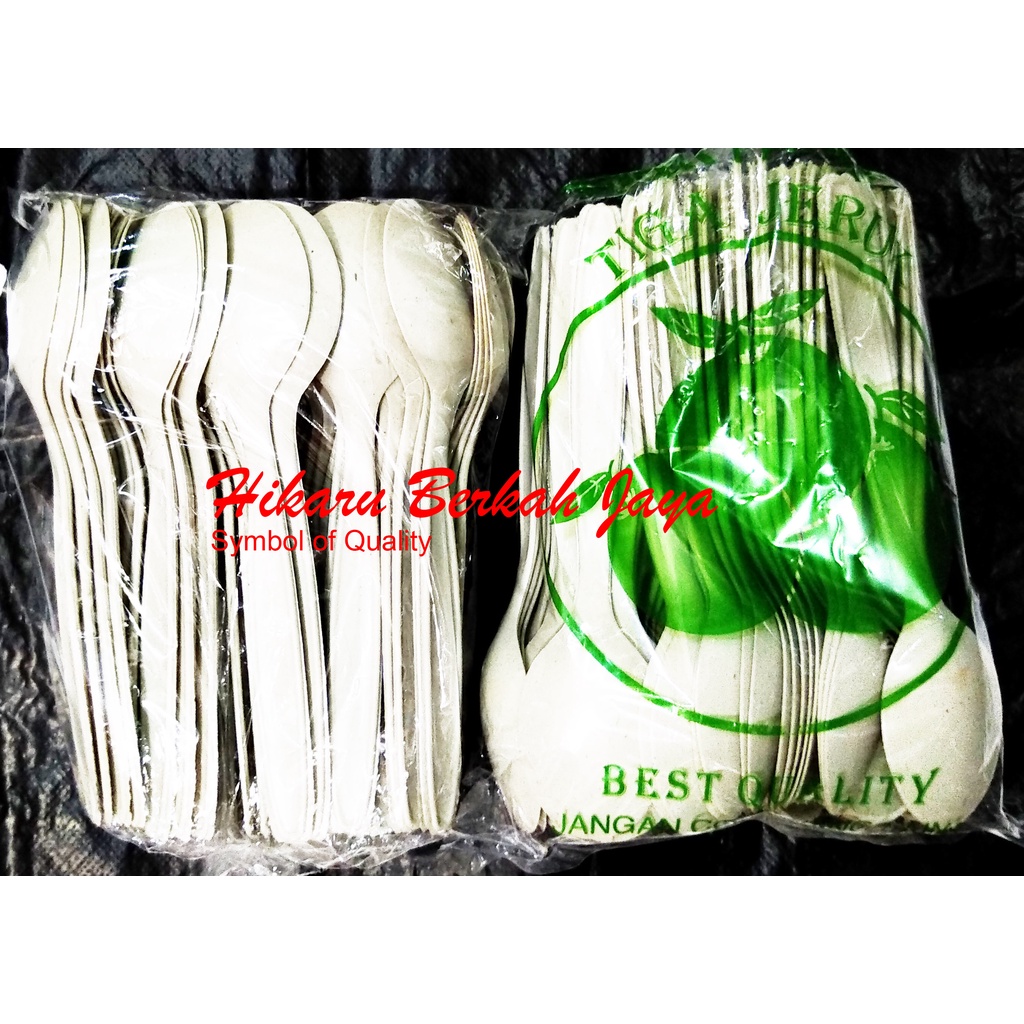 Jual sendok plastik - merk 3 jeruk Isi 100 pcs | Shopee Indonesia