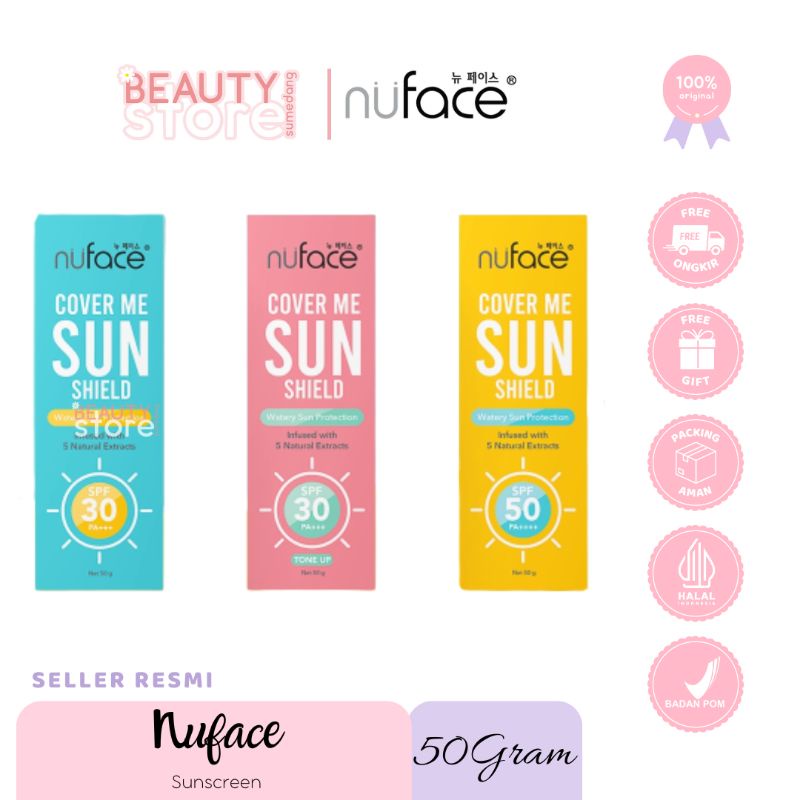 Jual NUFACE SUNSCREEN || Cover Me Sun Shield Nuface SPF 30PA+++ & SPF ...