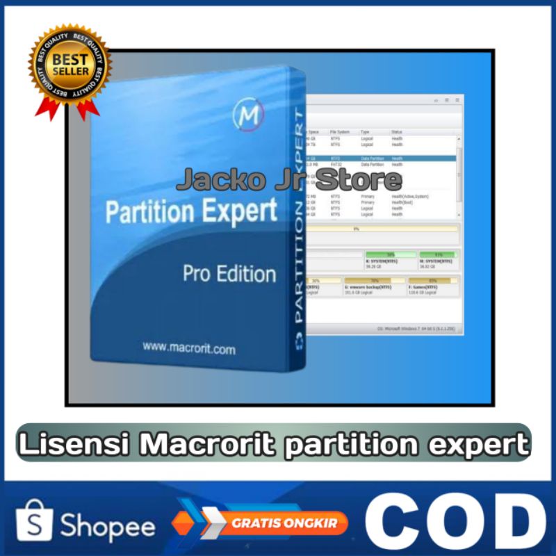 Jual Lisensi original Macrorit Partition expert Profesional 6.4 lifetime | Shopee Indonesia