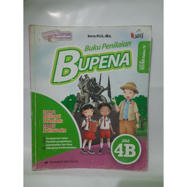 Jual Buku Penilaian Bupena untuk SD kelas 4 jilid 4B kurikulum 2013 edisi revisi | Shopee Indonesia