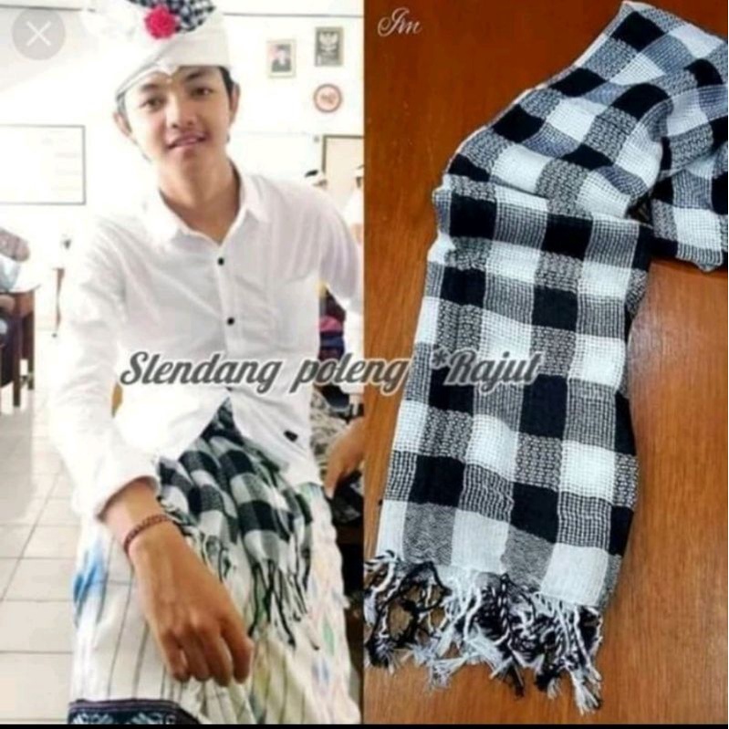 Jual selendang catur/selendang adat bali/selendang poleng/syall rajut ...