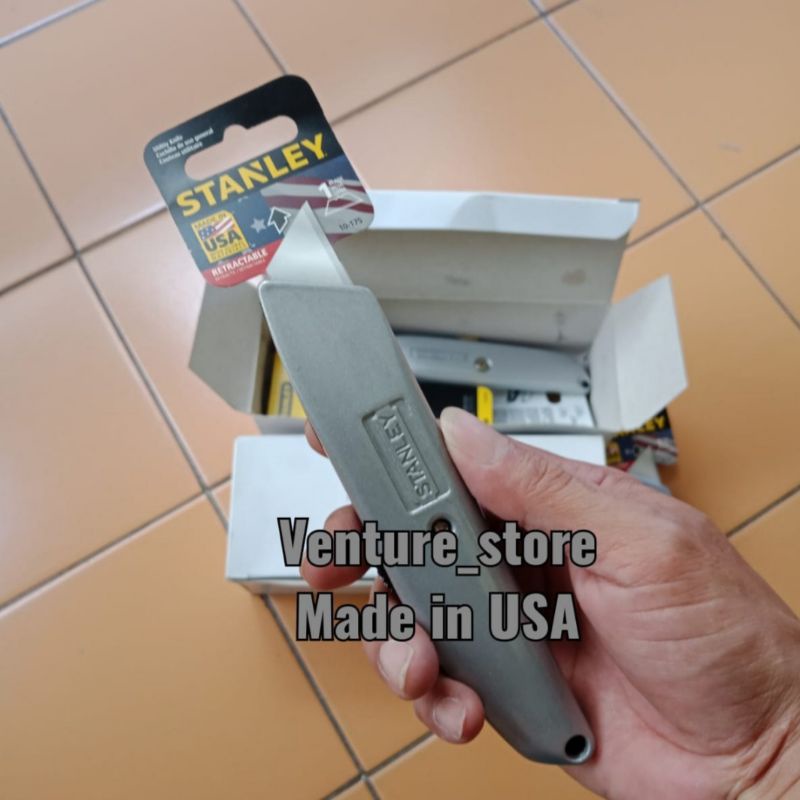 Jual Pisau Cutter 10-175 Stanley Plastic Retractable Utility Knife ...