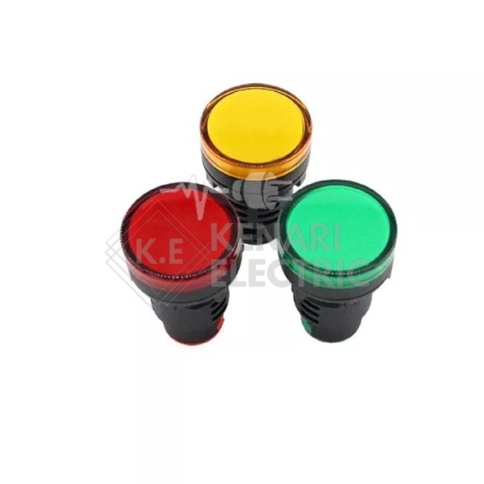 Jual Pilot Lamp LED 30mm 24VDC Hijau Merah Kuning - Merah - Merah ...